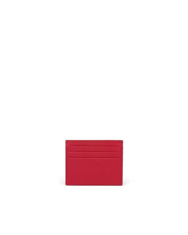 Prada Saffiano Leather Card Holder - Red
