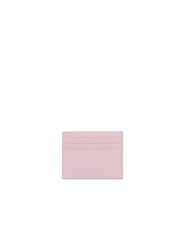 Prada Saffiano Leather Card Holder - Pink