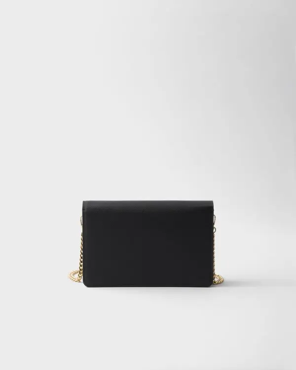 Prada Saffiano Leather Mini Bag In Black Editorialist