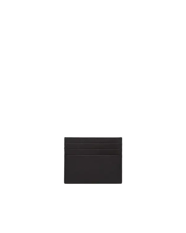 Prada Saffiano Leather Card Holder - Black