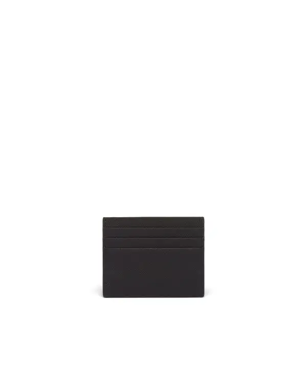 Prada Saffiano Leather Card Holder - Black