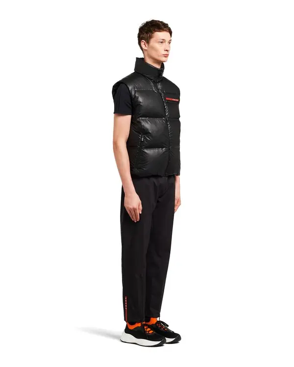 Prada Lined Light Re-nylon Down Vest - Black