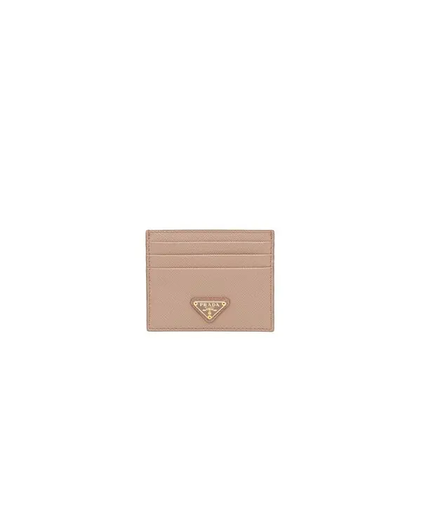 Prada Saffiano Leather Card Holder - Pink