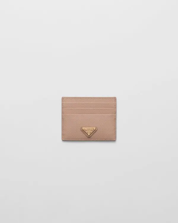 Prada Saffiano Leather Card Holder - Powder Pink