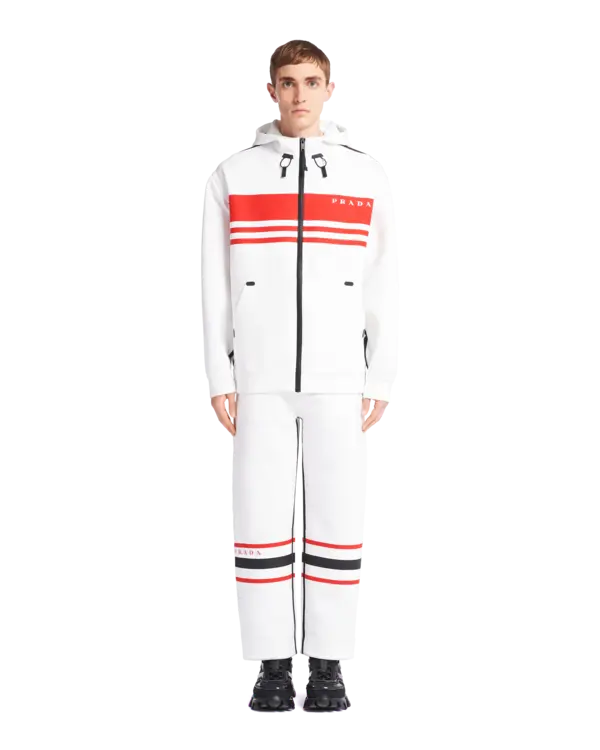 Prada Printed Technical Fabric Jacket - White | Editorialist