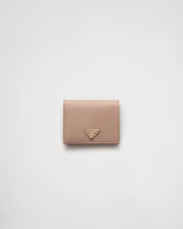 Prada Small Saffiano Leather Wallet - Powder Pink