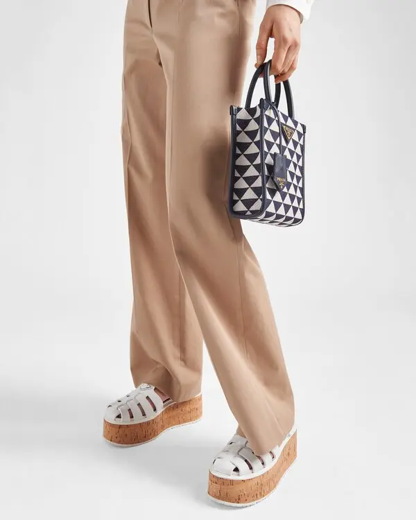 Prada Rubber Wedge Platform Sandals