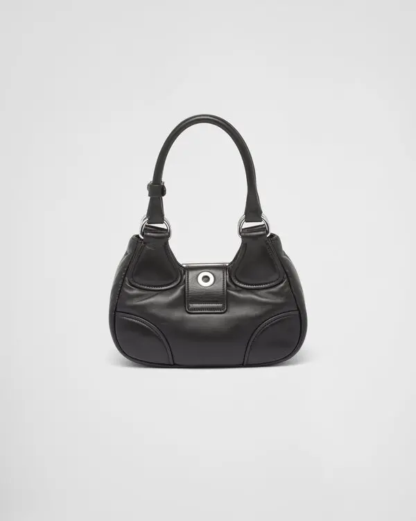 Prada Moon Padded Leather Bag - Black | Editorialist