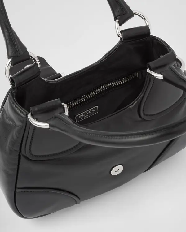 Prada Moon Padded Leather Bag - Black | Editorialist