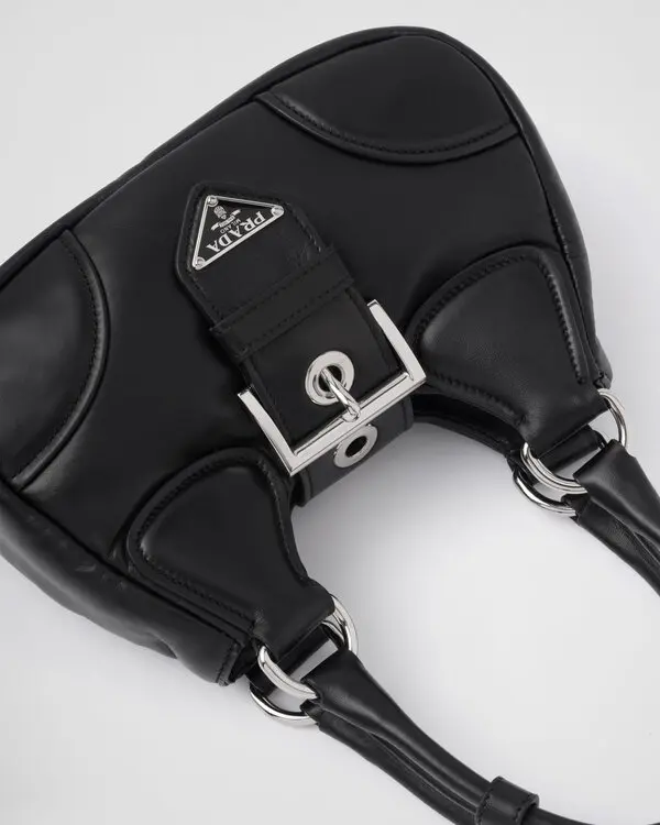 Prada Moon Padded Leather Bag - Black | Editorialist