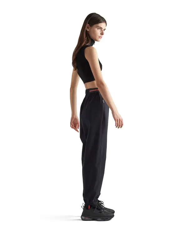 Prada Light Bi-stretch Wide-leg Pants