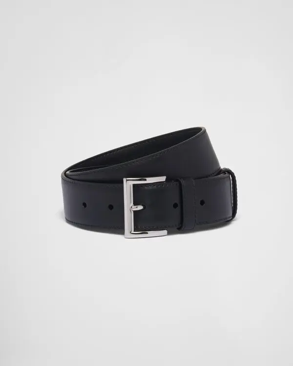 Prada Leather Belt - Black