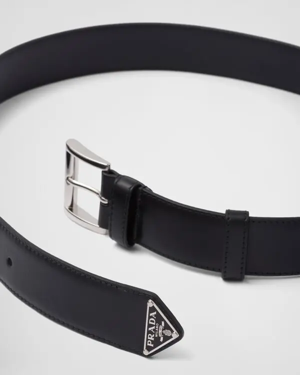 Prada Leather Belt - Black