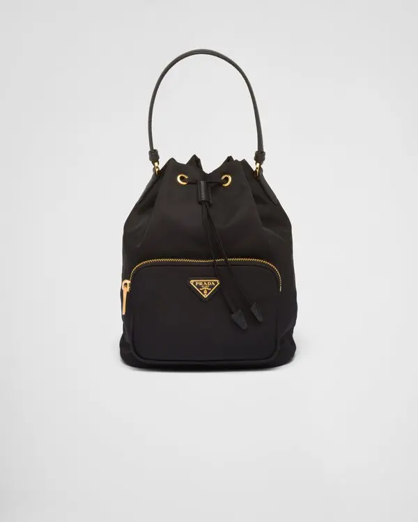 Prada Re-Nylon Duet Bucket Bag - Black | Editorialist