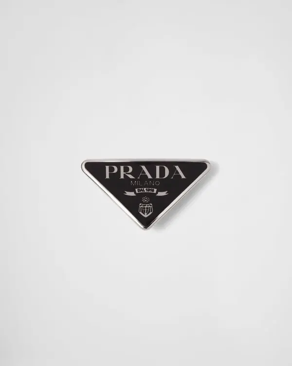 Prada Metal Hair Clip - Black