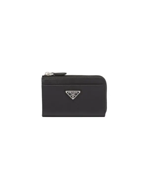 Prada Saffiano Leather Keychain - Black