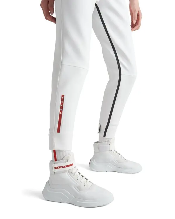 Prada Recycled Double Jersey Pants - White | Editorialist