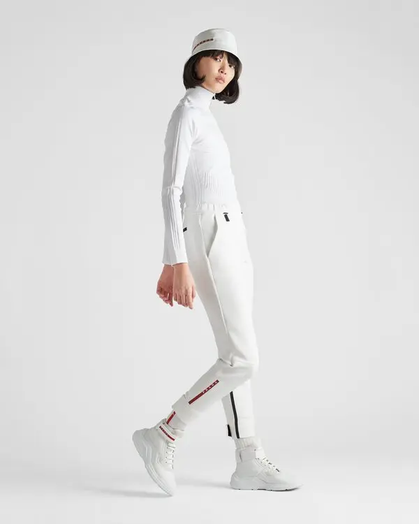 Prada Recycled Double Jersey Pants - White | Editorialist