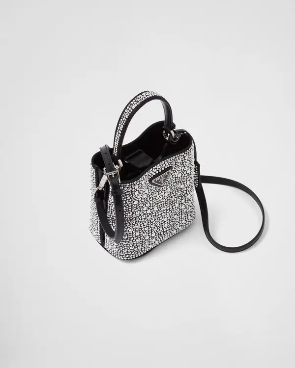 Prada Panier Bag With Crystals - Metal | Editorialist