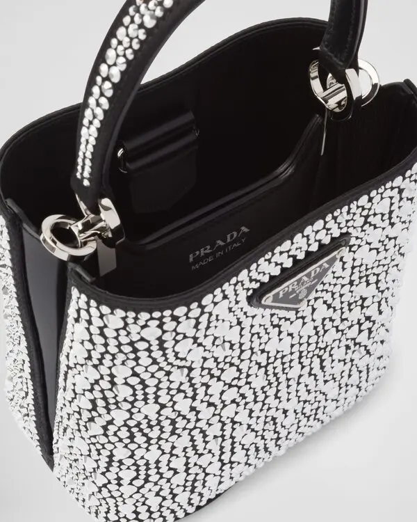 Prada Panier Bag With Crystals - Metal | Editorialist