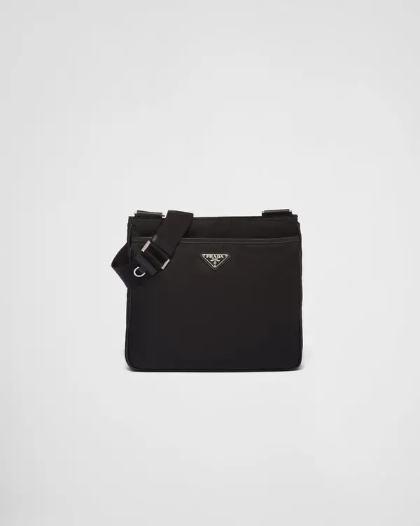 Prada Re-nylon And Saffiano Shoulder Bag - Black