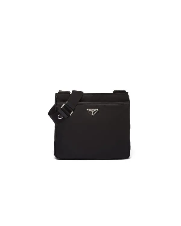 Prada Re-nylon And Saffiano Shoulder Bag - Black