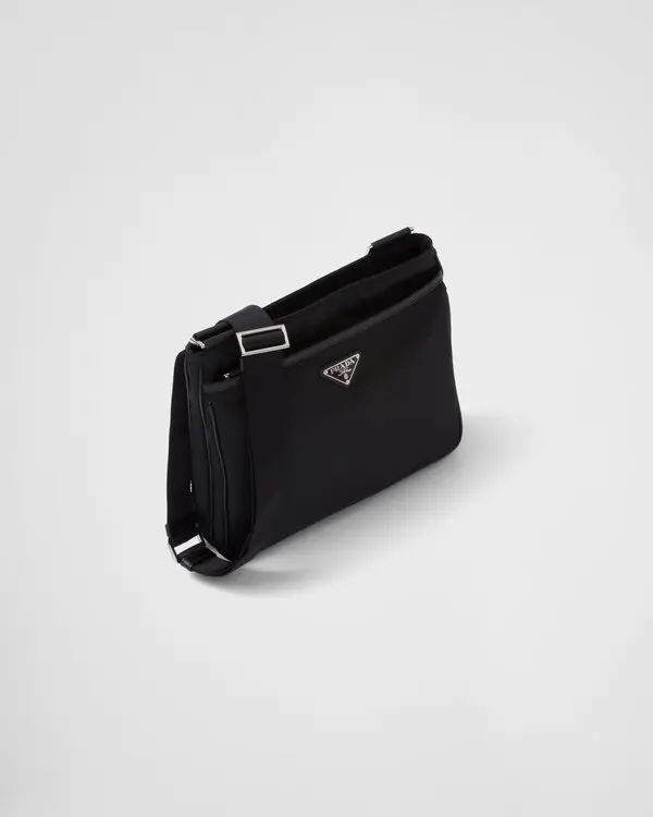 Prada Re-nylon And Saffiano Shoulder Bag - Black