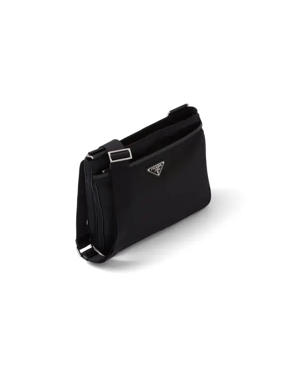 Prada Re-nylon And Saffiano Shoulder Bag - Black