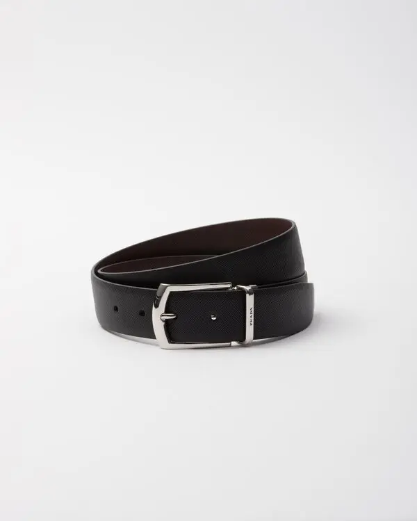 Prada Reversible Saffiano Leather Belt