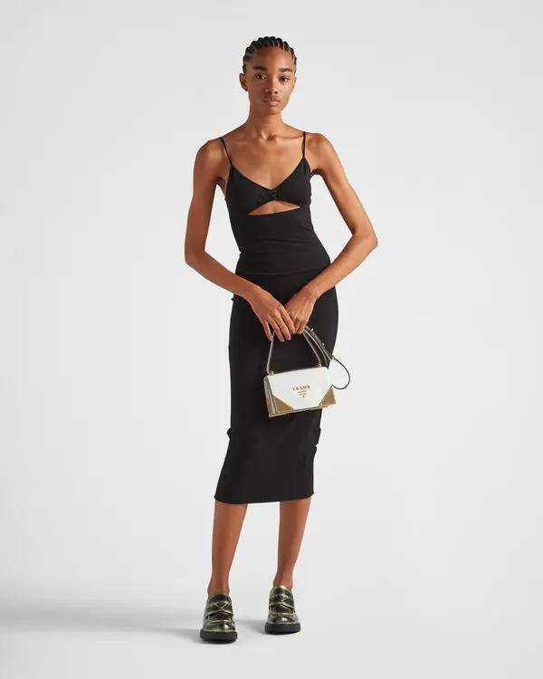 Prada Stretch Jersey Dress - Black | Editorialist