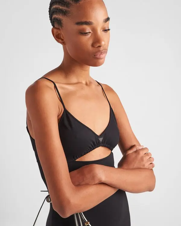 anthropologie de la vali ravenna draped jersey mini dress RAVENNA MINI DRESS iIN BLACK SPANDEX JERSEY – DE LA VALI OFFICIAL main image 1