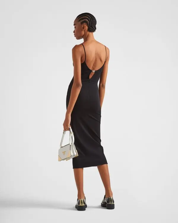 black dress above knee length Knee Length Black Wedding Dress with Gold Underlay and Sash