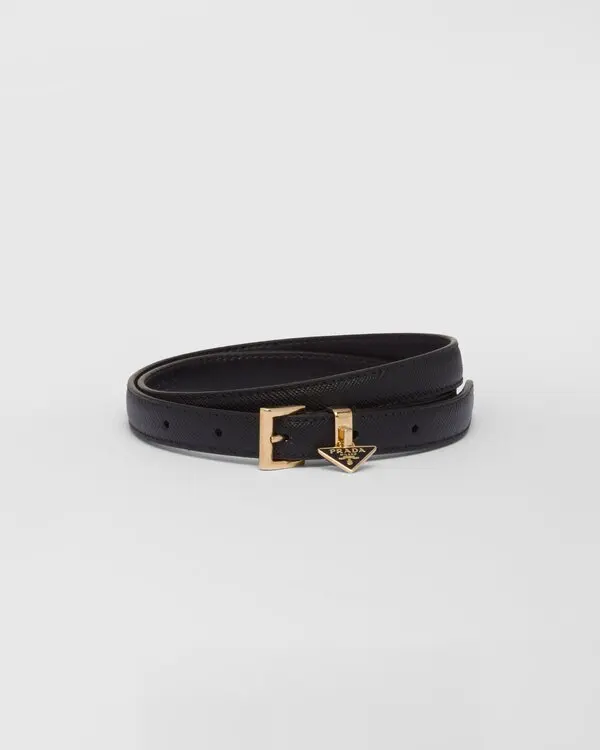 Prada Saffiano Belt - Black