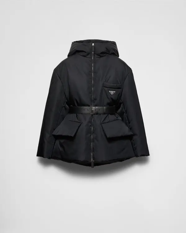 Prada Re-nylon Hooded Down Jacket