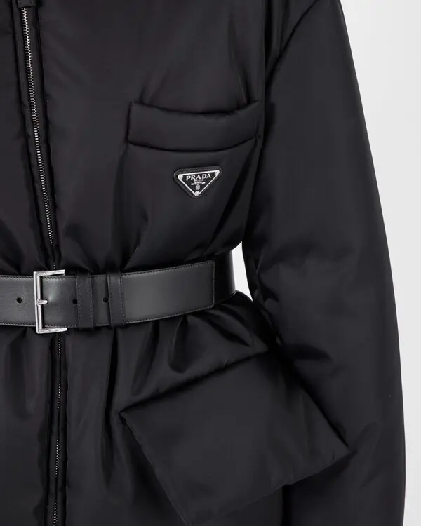 Prada Re-nylon Hooded Down Jacket
