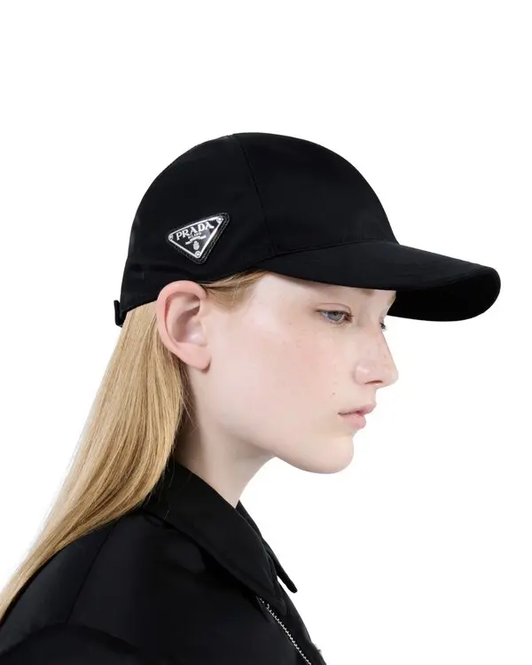 PRADA Re-Nylon ロゴキャップ Prada Re-Nylon Baseball Cap - Black | Editorialist