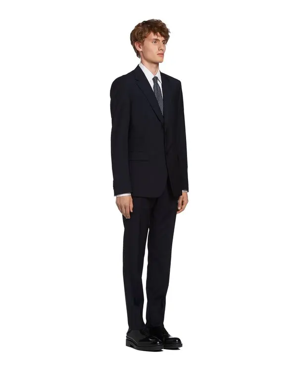 Prada Single Breasted Wool And Mohair Suit - Blue