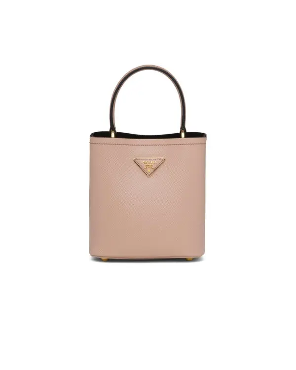 Prada Panier Small Saffiano Leather Bag - Pink