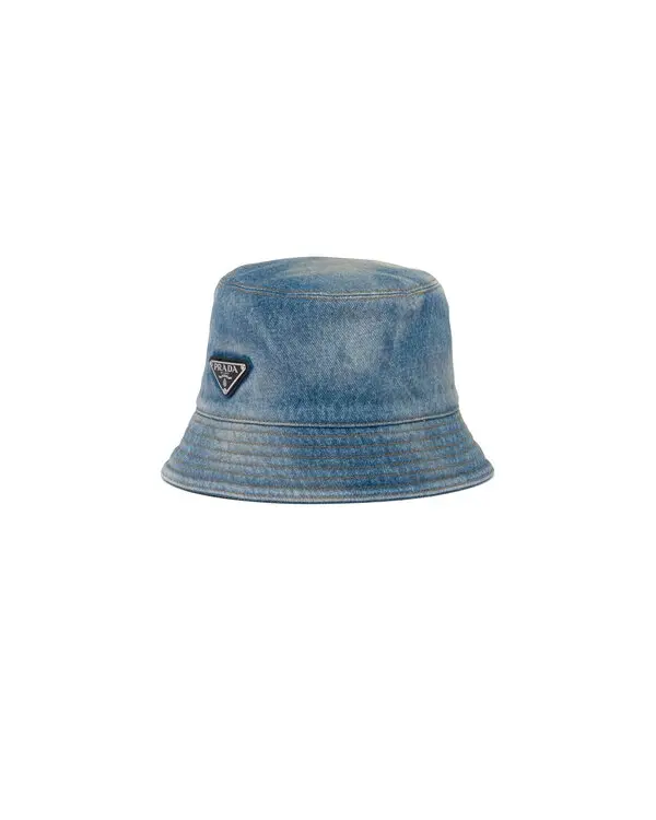 Prada Denim Bucket Hat - Blue