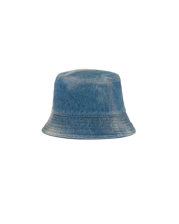 Prada Denim Bucket Hat - Blue | Editorialist