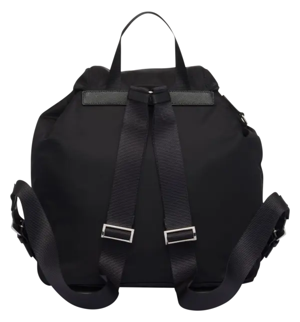 Prada Medium Re-nylon Backpack With Pouch - Black
