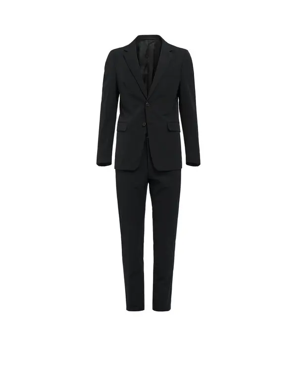 Prada Technical Fabric Single-breasted Suit - Black