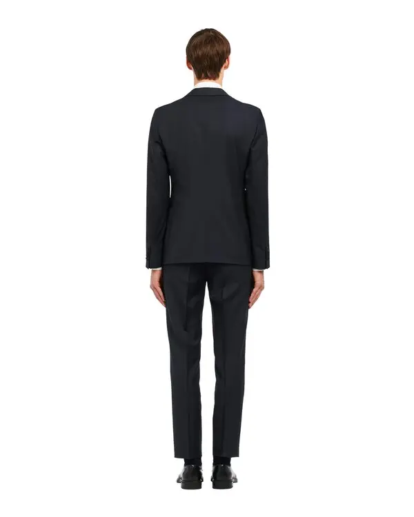 Prada Singled-breasted Two-button Wool Mohair Tuxedo - Blue