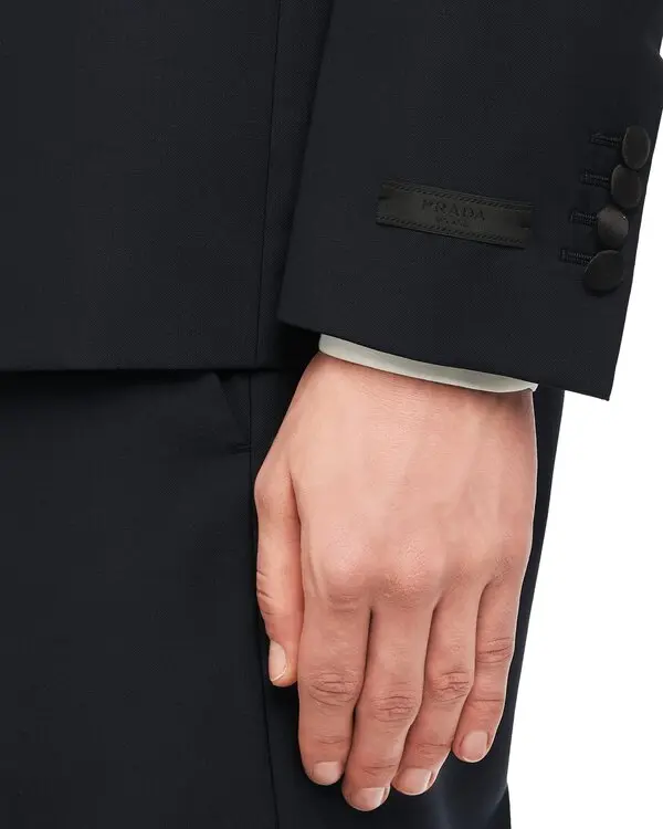 Prada Singled-breasted Two-button Wool Mohair Tuxedo - Blue