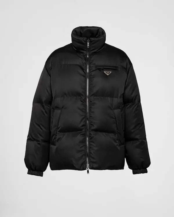 Prada Re-Nylon Medium-Length Down Jacket - Black | Editorialist