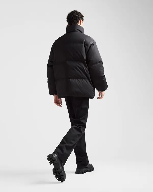 Prada Re-Nylon Medium-Length Down Jacket - Black | Editorialist
