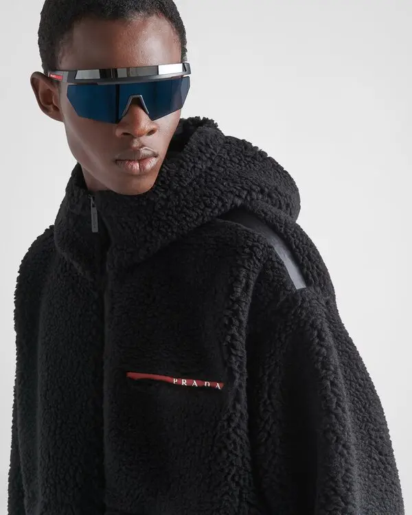 Prada Recycled Fleece Hooded Jacket