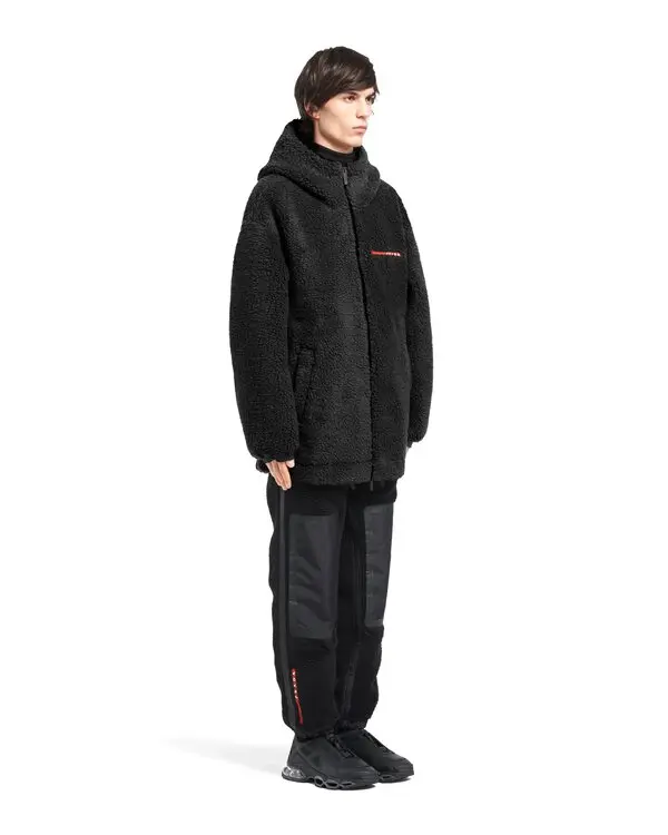 Prada Recycled Fleece Hooded Jacket