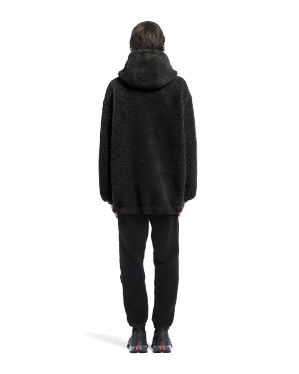 Prada Recycled Fleece Hooded Jacket