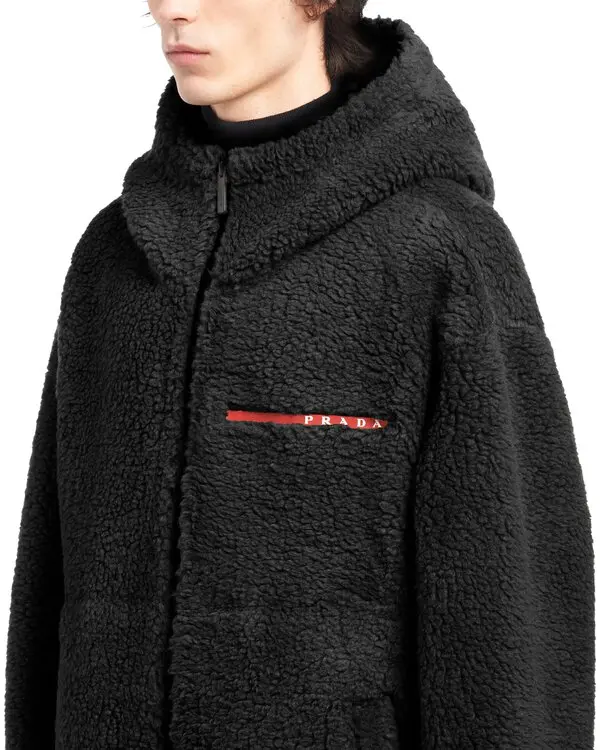 Prada Recycled Fleece Hooded Jacket